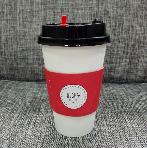 Cardboard Takeaway Coffee Cup Sleeves High Stiffness With Customized Size